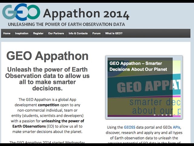 Geo Appathon 2014 - Unleash the power of Earth Observation data ...