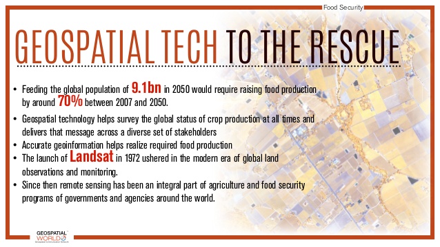 Geospatial technologies help in ensuring food security - Geospatial World