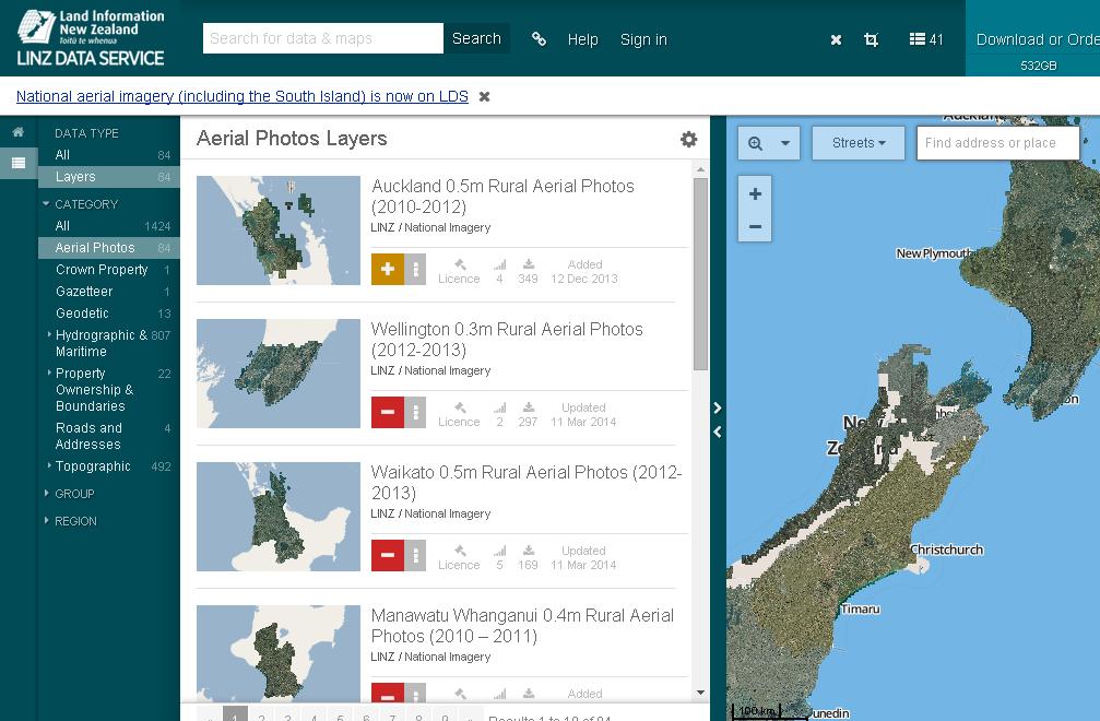 Land Information New Zealand offers aerial imagery under open licence ...
