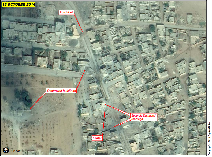 Satellite imagery reveals devastation in Kobani - Geospatial World