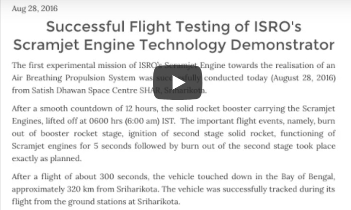 India successfully tests its own Scramjet engine - Geospatial World