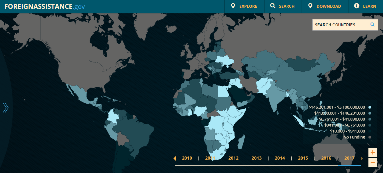 This interactive tool puts US global aid data public