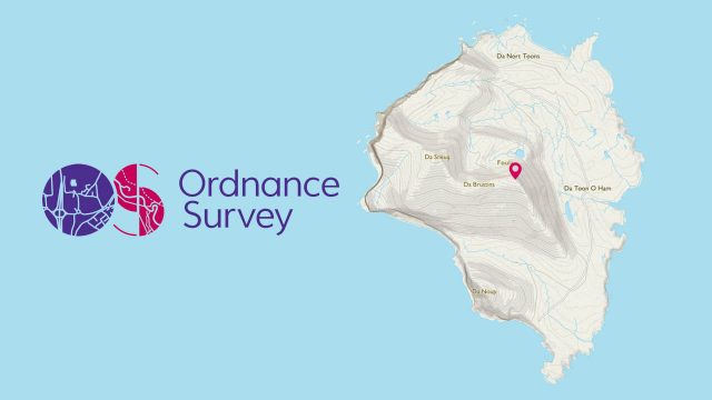 Ordnance Survey features Foula Island in Custom Made map