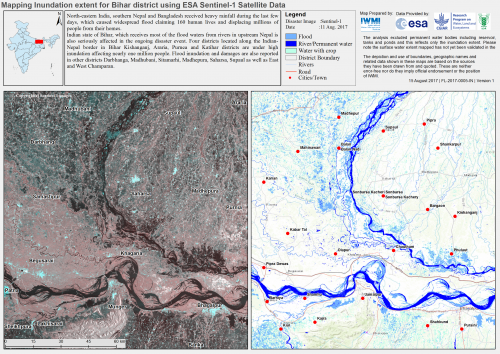 Rapid emergency response maps for Bihar, Assam floods