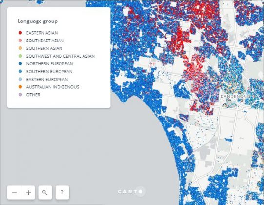 Variegated map shows the linguistic diversity of Melbourne - Geospatial ...