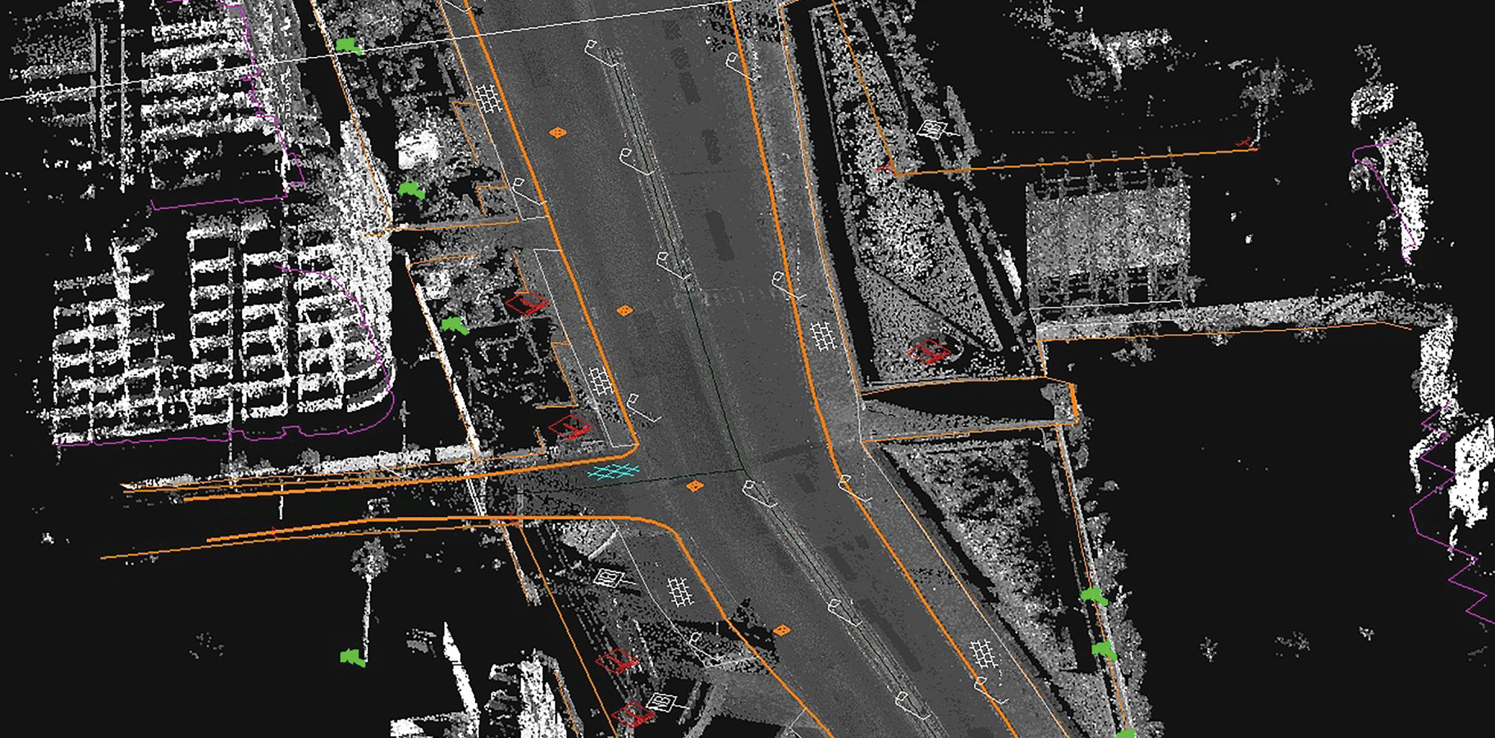 Designing optical fibre cable routes by mobile laser scanning