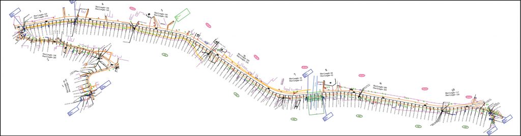 Designing optical fibre cable routes by mobile laser scanning