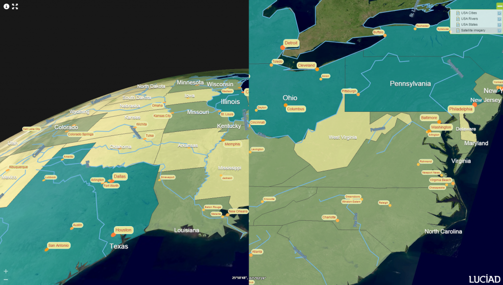 A square GIS in a round world Luciad has an interesting solution