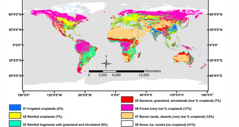 USGS releases interactive map of croplands in the world