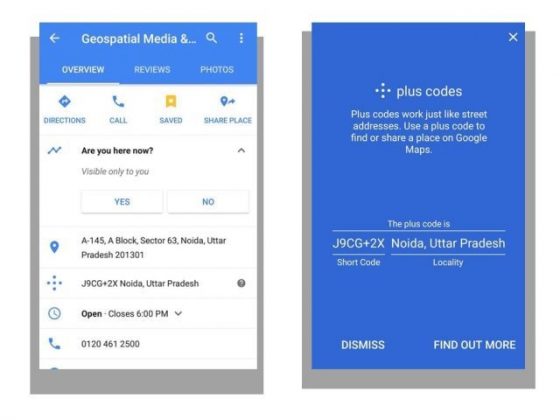 Google Maps silently rolls out plus codes, an interesting addressing system
