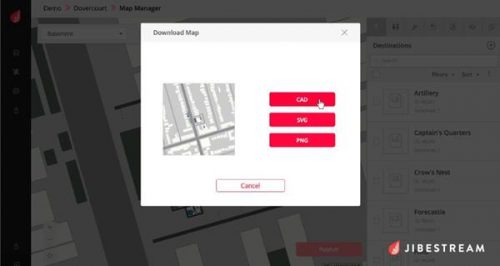 Jibestream first indoor mapping platform to export CAD-friendly maps