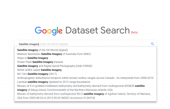 Google Data Search - A new way to search for maps, satellite imagery