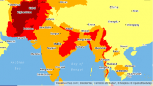 Travel Risk Map 2019 shows the level of safety in countries