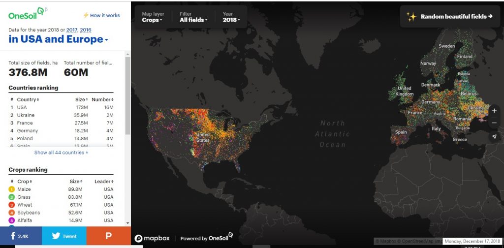 OneSoil Interactive Map to boost precision agriculture
