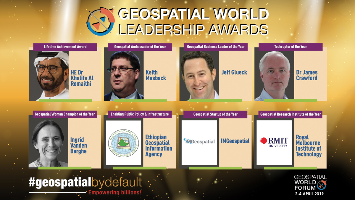 Geospatial World Leadership Awards announced, to be given away at GWF ...