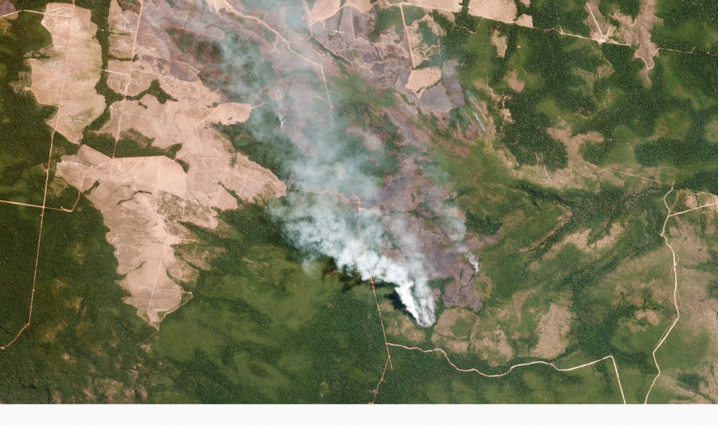 Satellite images show devastating Amazon rainforest fire - Geospatial World