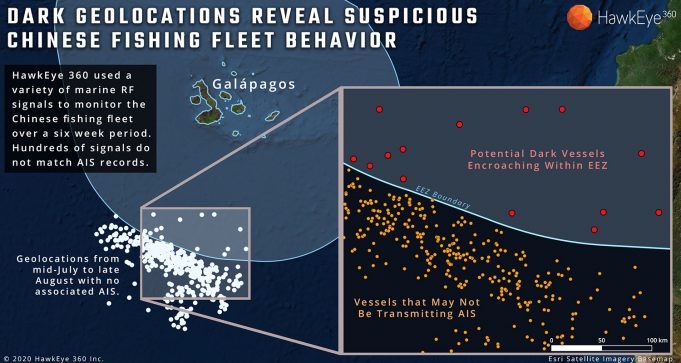 Satellite data nails Chinese fishing fleet near ecologically sensitive ...