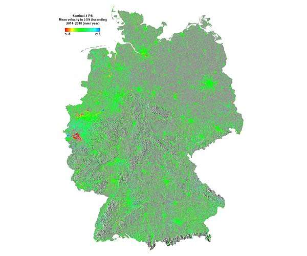 Germany's ground movements mapped using Copernicus Sentinel-1 ...