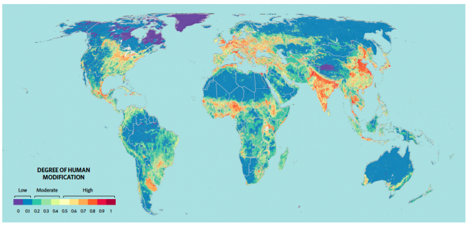 84% of Earth’s land surface impacted by humans: Geospatial Conservation ...
