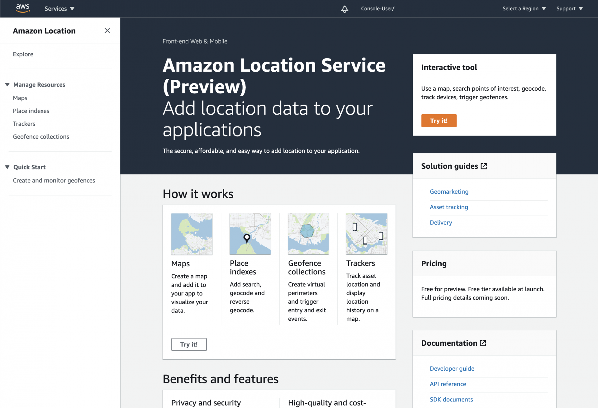 Amazon Location makes it easier to access cost-effective, location services