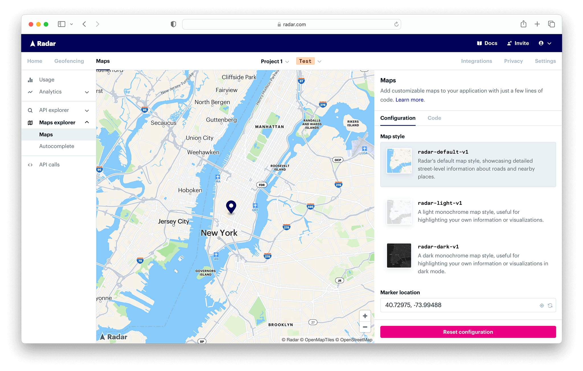 Radar Announces the General Availability of Radar Maps Platform