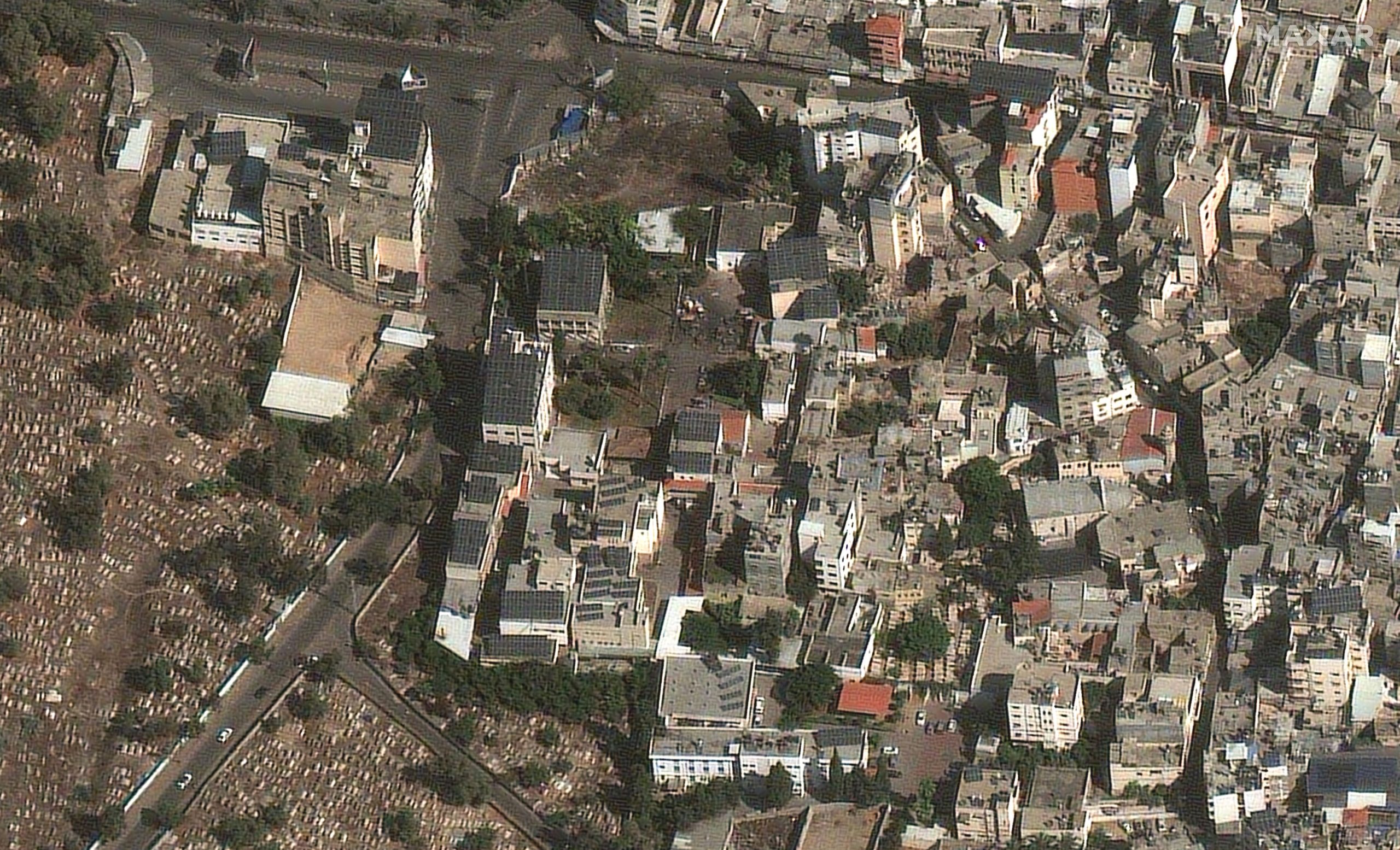 Satellite Imagery Shows Aftermath of Recent Explosion at Al-Ahli Hospital