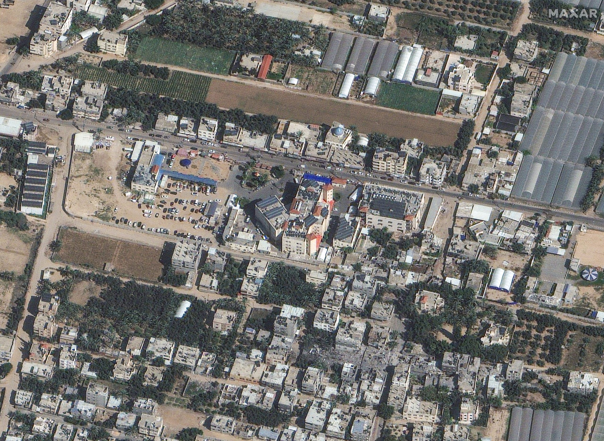 Satellite Imagery Shows Aftermath of Recent Explosion at Al-Ahli Hospital