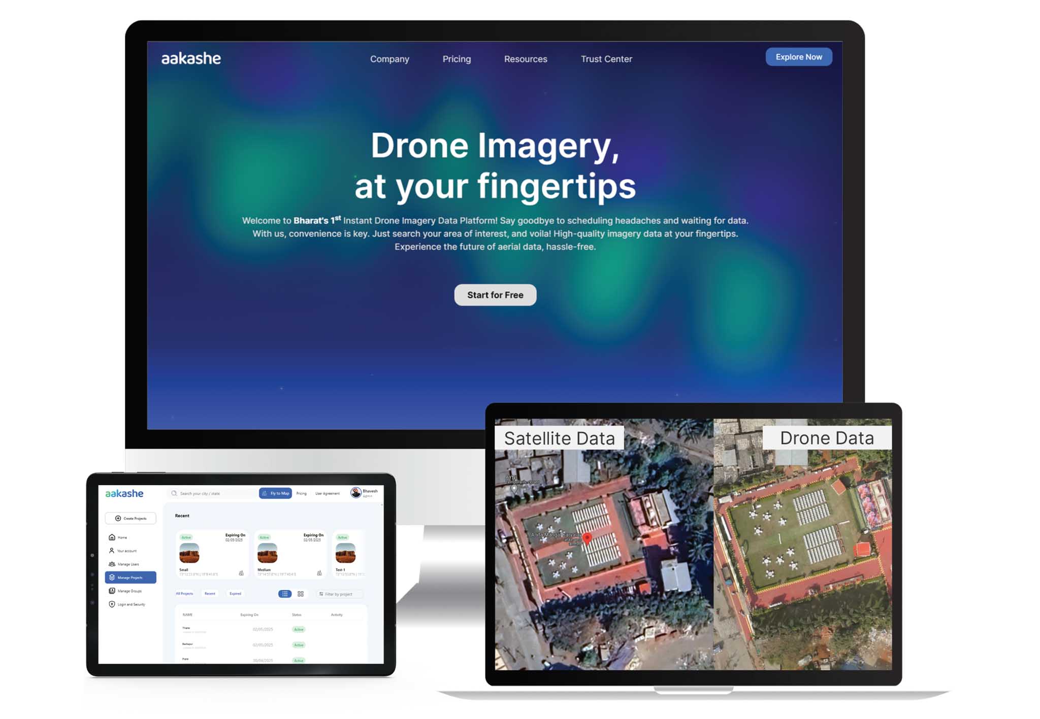 Aakashe Launches Bharat's 1st Instant Drone Imagery Platform